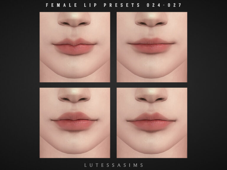 Female Lip Presets 024-027 – LutessaSims